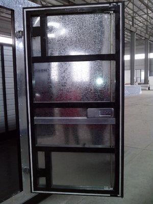 Durable Steel Carport Garage With Hinged Shipping Container Door