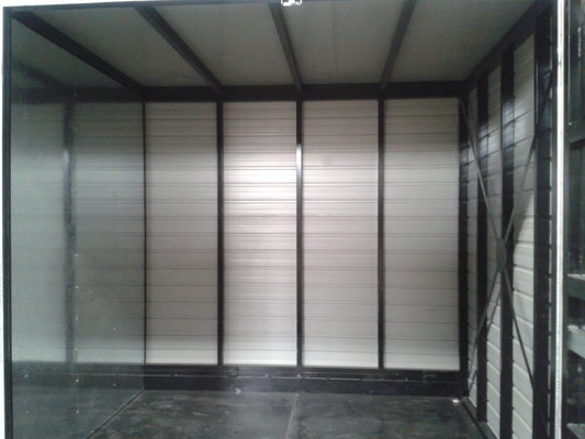 Portable Flat Packed Steel Carport Garage , Sandwich Panel Container Storage Garage
