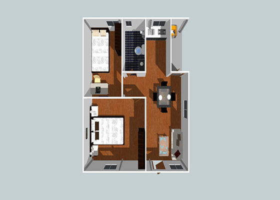 Affordable Prefabricated Small Two Bedroom Modular Homes Moveable