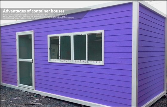 Luxury EPS Sandwich Panel Prefab Container House Kits , Tiny Custom Modular Office