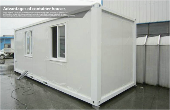 Grey Modular 20ft Small Container House with Glass Door and Plastic Steel Window