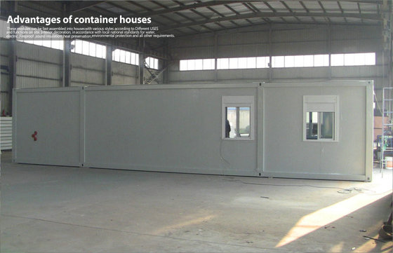 Waterproof Prefabricated 40ft Container House with Color Steel Sandwich Panel Door