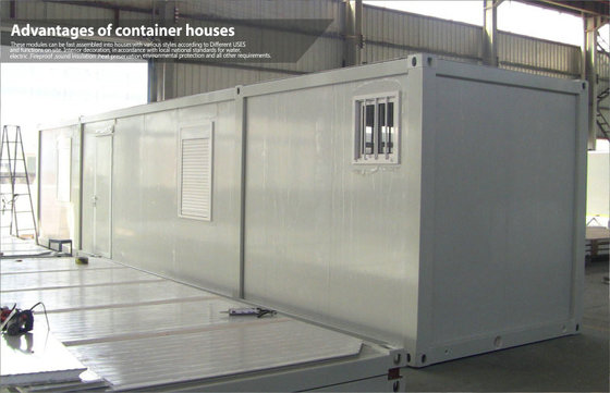 Waterproof Prefabricated 40ft Container House with Color Steel Sandwich Panel Door