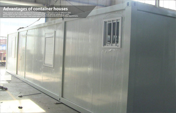 Waterproof Prefabricated 40ft Container House with Color Steel Sandwich Panel Door