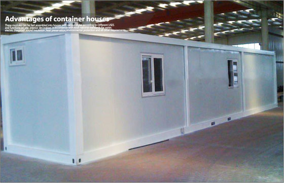Customized Storage Cargo Container House , 40ft Prefab Container House with Sliding Window