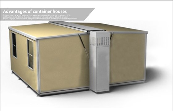 Foldable Prefab Container House / Portable Modular Homes Container Buildings With CE