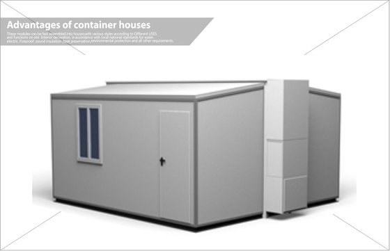 PU Steel Sandwich Panel Modular Container Homes , Folding Container Guard House