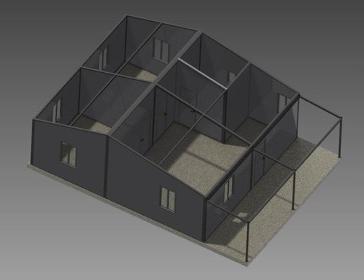 Steel Structure + Sandwich Panel Prefabricated Container House 20'' Easy Assembled