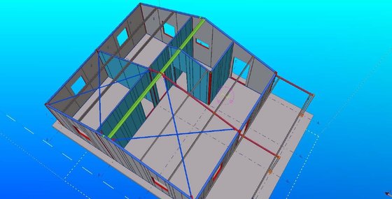 Steel Structure + Sandwich Panel Prefabricated Container House 20'' Easy Assembled