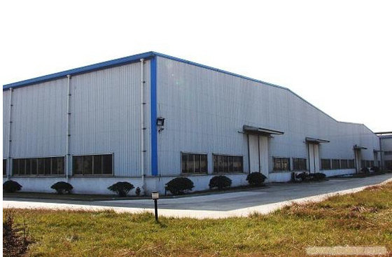 Double Span Prefabricated Steel Buildings / Light Weight Steel Frame Factory