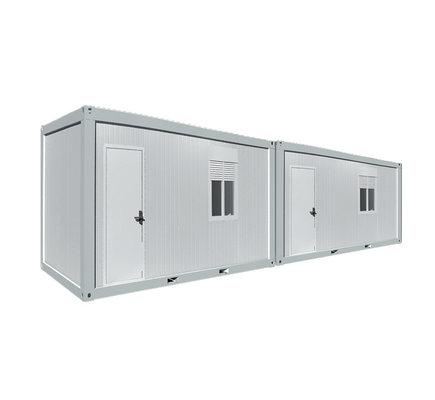 PVC Floor Two 20 Foot Container Home for Office , 15FT Prefab Container House