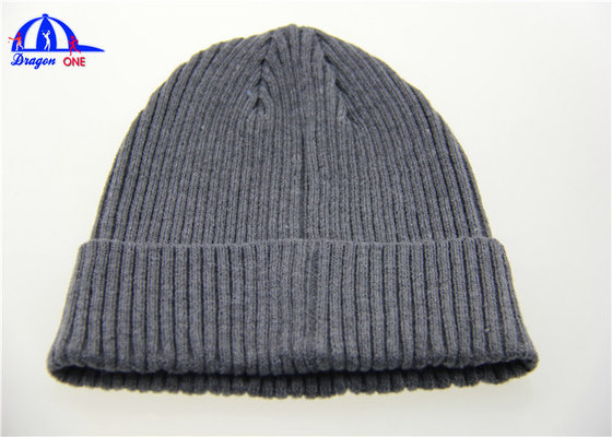 Cool Boys Customable Winter Beanie Hat Nice Knitted Hats with Fold Edge