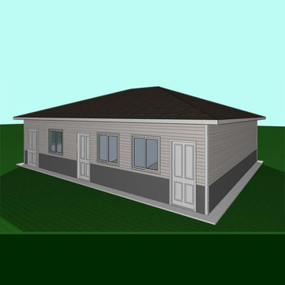 Water Proof Light Steel 3 Bedroom Modular Homes , Portable Modular House