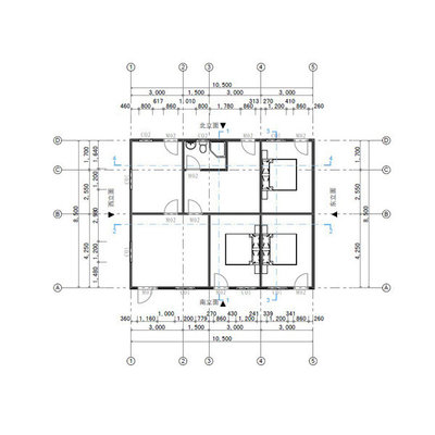 Water Proof Light Steel 3 Bedroom Modular Homes , Portable Modular House