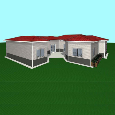 Standard Dormitory Three Bedroom Modular Homes , Light Steel Structure House