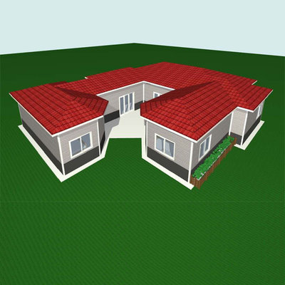 Standard Dormitory Three Bedroom Modular Homes , Light Steel Structure House