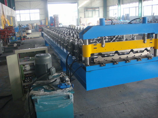 Roof Panel Roll Forming Machine With Hydraulic Cutting Type For Steel-structure Warehouse