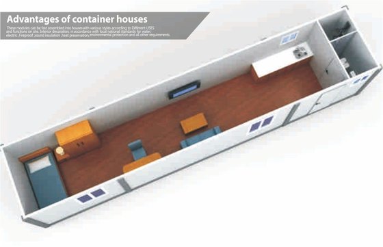 Flexible Steel Storage Sheds / Foldable Container Homes Kiosk or Dormitory