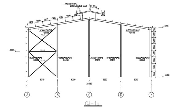Economic Prefabricated Steel Frame Structures With Simple Steel Rolling Shutter Door