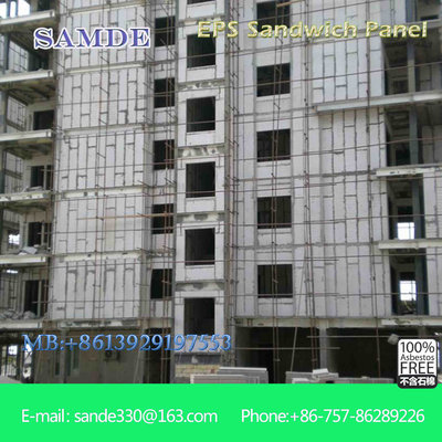 Sound absorption wall sandwich panel prefabricated steel building 2440*610mm