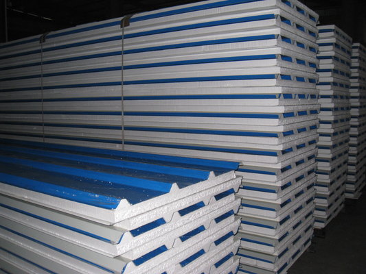 Heat Insulation Roof Sandwich Panel / EPS Sandwich Panel 10 - 18kg / ㎡