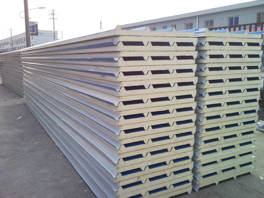 Waterproof  Polyurethane Roof Sandwich Panel Color Steel Sheet