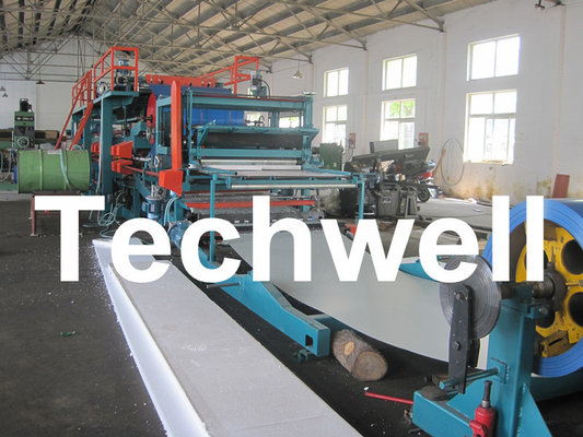 AC380 / 50 - 60HZ EPS Foam Insulated Sandwich Panel Line / Roof Wall Sandwich Panel