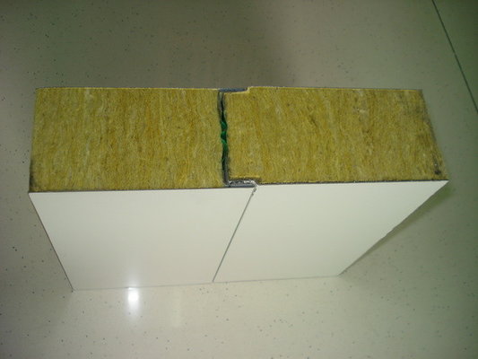 Yellow 100mm Rockwool Insulation Board Fire Resistant For Steel Sandwich Panel
