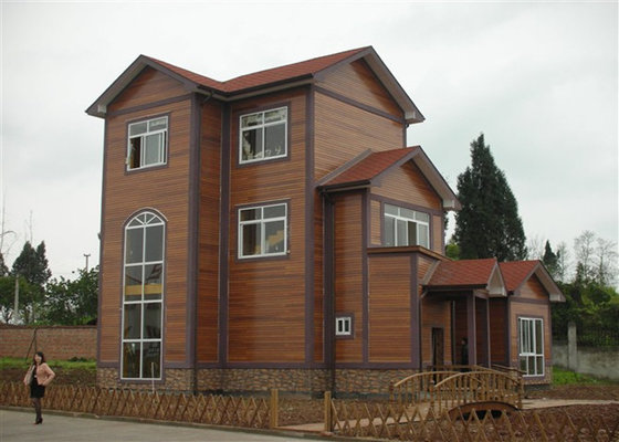 Green Double Floor Prefabricated Modular Homes With Two Bedrooms Smart Design