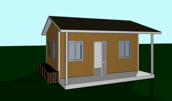 Energy Saving Water Proof Prefab Light Steel Frame Houses Kiosk Booth