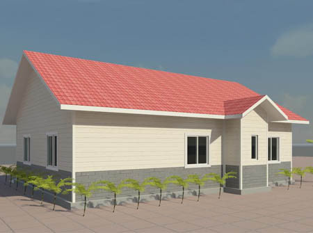 Portable Steel Frame Structure 4 / 3 Bedroom Modular Homes , Mobile Light Steel Villa