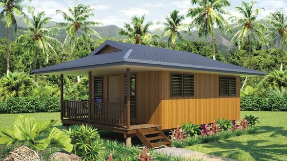 Light Steel Frame Home Beach Bungalows / Quick Assemble Beach House