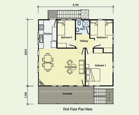 Light Steel Frame Home Beach Bungalows 