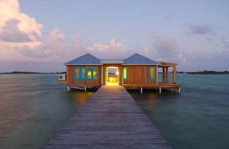 100sqm Light Gauge Steel Frame Overwater Bungalow For Tahiti , Caribbean