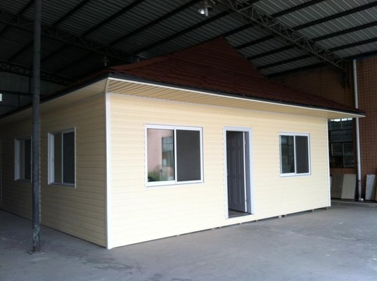 Customized Prefab Bungalow Homes Angle Steel Frame, Flat Packed With East Timor Style Roof