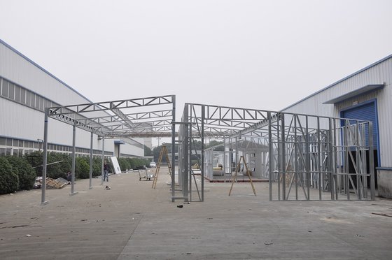 Waterproof Prefabricated Sheds / Metal Car Sheds With Galvanized Steel Frames