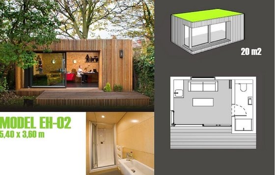 Soundproof Prefabricated Garden Studio / Prefab Garden Shed For Garden Music Studio