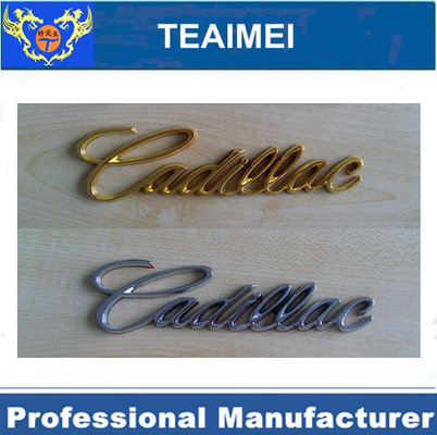 Fancy Metal Car Letter Emblems Auto Body Sticker For Cadillac