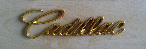 Fancy Metal Car Letter Emblems Auto Body Sticker For Cadillac