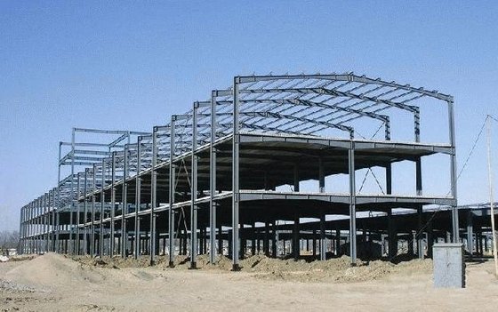 Heavy Weight / Long Length Multi-storey Steel Building With Prefab Steel Structure