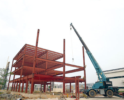 Industrial Prefabricated Multi-storey Steel Building   H Column / Beam