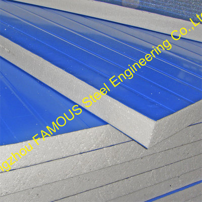 Fireproof EPS Sandwich Panel For Steel Building Wall , Roof Cladding