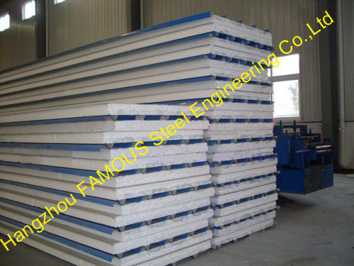 Glass EPS Sandwich Roof Panel / Metal Roofing Sheets For Cladding