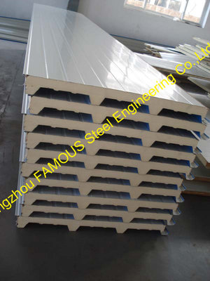 Cold Room Corrugated EPS Sandwich Metal Roofing Sheets Wall Panels