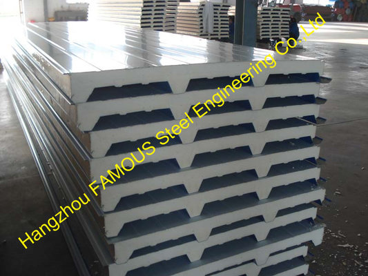 Cold Room Corrugated EPS Sandwich Metal Roofing Sheets Wall Panels