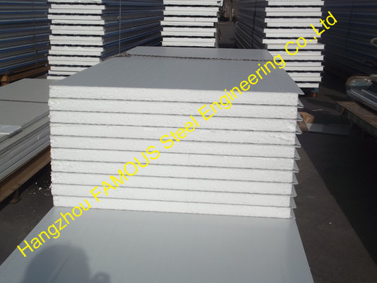 Heat Insulation Metal Roofing Sheets , EPS Cement Sandwich Panels
