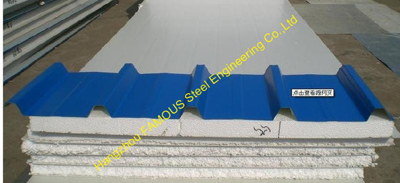 Heat Insulation Metal Roofing Sheets , EPS Cement Sandwich Panels