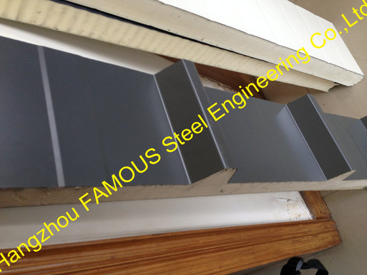 Metal Roofing Insulated Sandwich Panels Fireproof , 100mm -150mm Foam