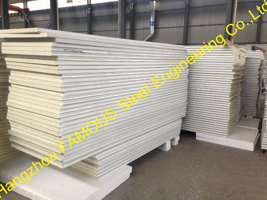 Metal Roofing Insulated Sandwich Panels Fireproof , 100mm -150mm Foam