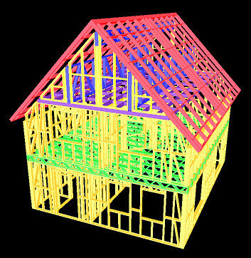 2 Story Light Steel Frame Houses , Prefab Building For Housing Architecture